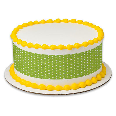 Green Polka Dots Border