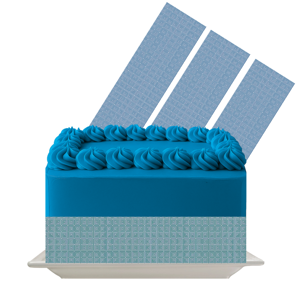 Blue Micro-Dot Texture Edible Cake Wrap | 8x10 Icing Sheet | Subtle Mo ...
