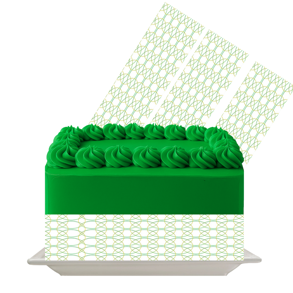 Botanical Lattice Mint Edible Cake Wrap | 8x10 Icing Sheet | Garden Pa ...