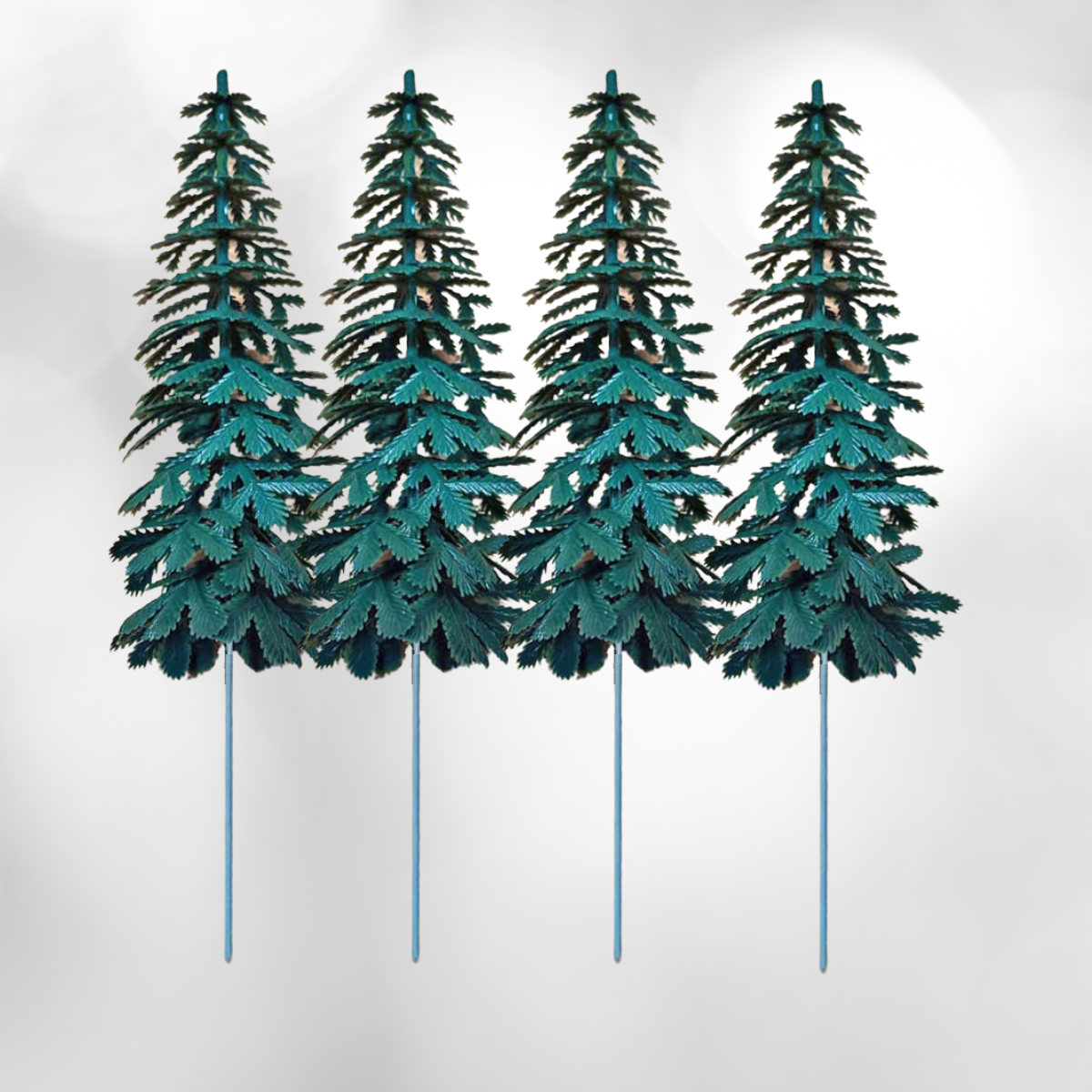 4pack Extra Large Green Evergreen Trees Cake - Cupake Decoration Toppe ...