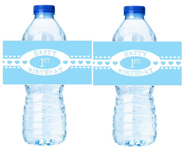 Boy Happy Birthday Party Water Bottle Decorations Labels Stickers ...