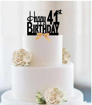 CakeSupplyShop Item#041GRCT 41st Birthday / Anniversary Cheers Soft ...