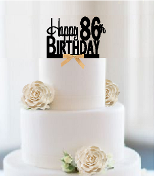 CakeSupplyShop Item#086GRCT 86th Birthday / Anniversary Cheers Soft ...