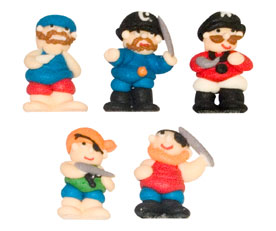 3D Pirates Of The Carribean Royal Icing Cake/Cupcake Decorations 12 Ct ...
