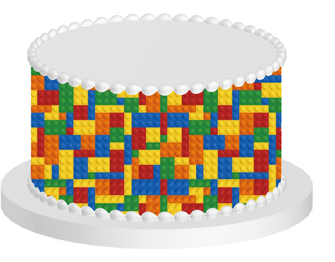 Building Blocks Edible Printed Cake Decoration Frosting Sheets ...