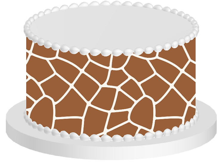 Giraffe Print Edible Printed Cake Decoration Frosting Sheets ...