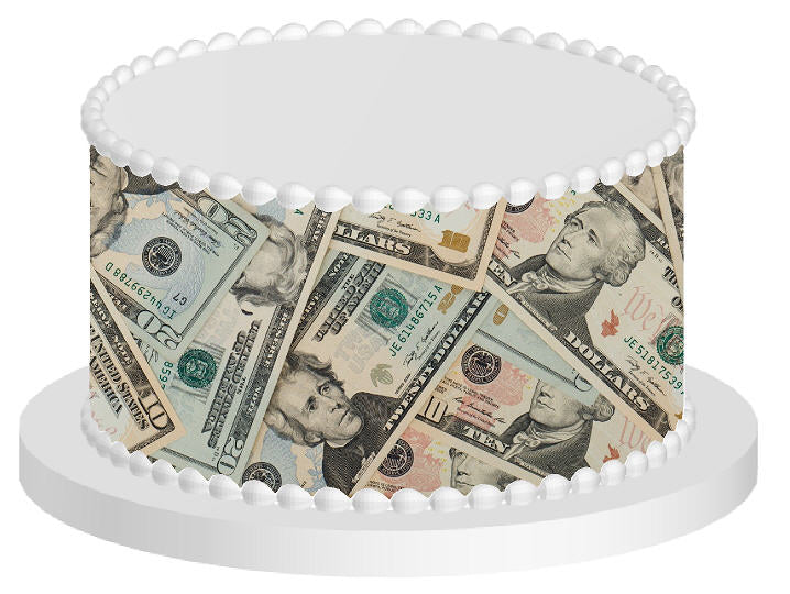 $10 $20 Money Edible Printed Cake Decoration Frosting Sheets ...