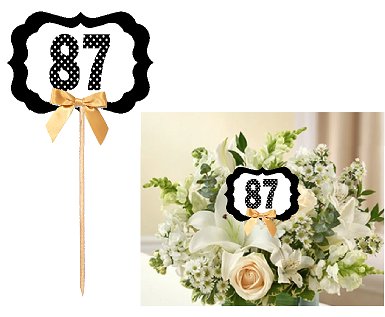 87th Birthday - Anniversary Table Decoration Party Centerpiece Pick ...