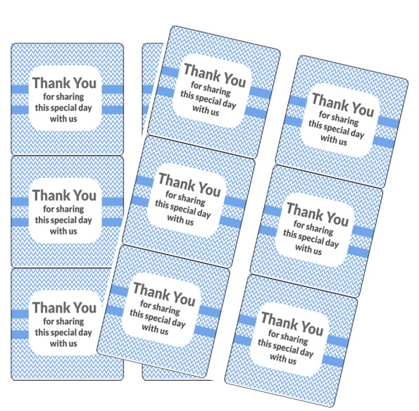 120ct Blue Thank You for Sharing this Special Day Stickers – CakeSupplyShop